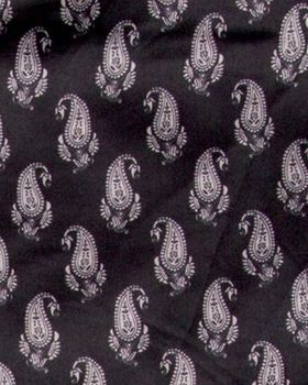 Black Satin Paisley Bandana - Western Wild Rag & Scarf